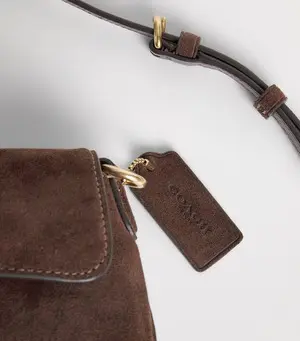 COACH Suede Jet Shoulder Bag