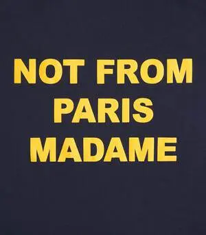 Drole De Monsieur Cotton Slogan T-shirt - Navy