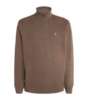 Polo Ralph Lauren Estate-rib Quarter-zip Sweater - Brown