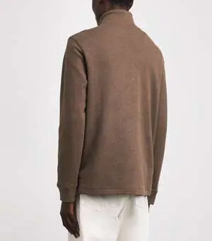 Polo Ralph Lauren Estate-rib Quarter-zip Sweater - Brown