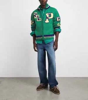 Polo Ralph Lauren Wool Varsity Zip-up Cardigan