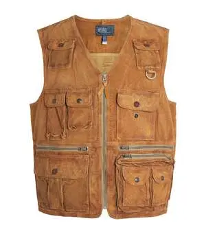 Polo Ralph Lauren Suede Utility Gilet - Brown