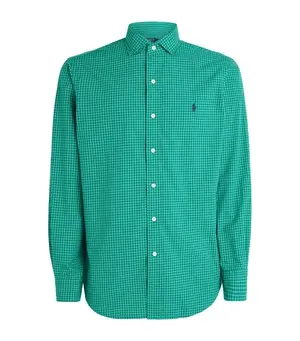 Polo Ralph Lauren Cotton Poplin Check Polo Pony Shirt