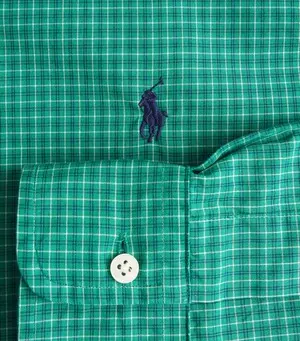 Polo Ralph Lauren Cotton Poplin Check Polo Pony Shirt