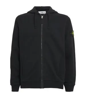 Stone Island Organic Cotton Compass Hoodie - Black