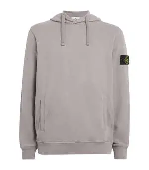 Stone Island Organic Cotton Compass Hoodie - Grey