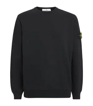 Stone Island Cotton Compass Sweatshirt - Black