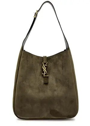 Saint Laurent Le 5 À 7 Large Suede Shoulder Bag - Chocolate