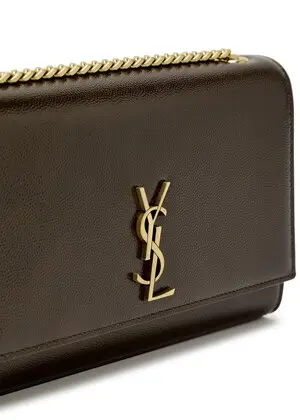 Saint Laurent Kate Small Pebbled Leather Shoulder Bag