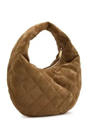Saint Laurent Icare Mini Quilted Suede Top Handle Bag