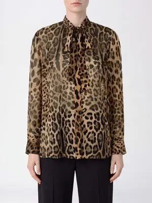 Dolce & Gabbana Leopard Print Silk Shirt