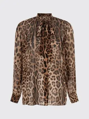 Dolce & Gabbana Leopard Print Silk Shirt