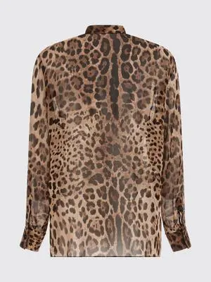 Dolce & Gabbana Leopard Print Silk Shirt