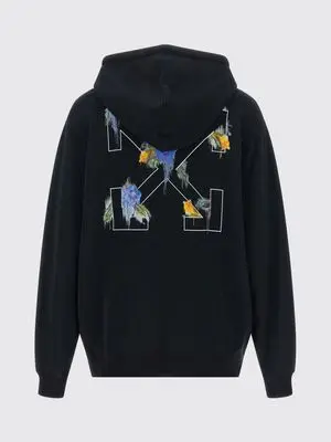 Off-White Arrow Logo Cotton Hoodie With Drawstring