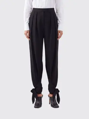 Chloé High-waisted Wide-leg Wool-blend Tailored Trousers - Black