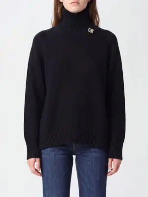 Fabiana Filippi Virgin Wool Turtleneck Jumper With Metal Detail - Blue