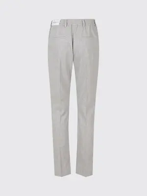 Eleventy Slim-fit Wool And Cashmere Trousers With Drawstring Waist - Grey