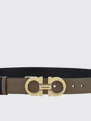 FERRAGAMO Gancini Belt - Brown