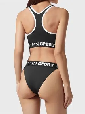 PLEIN SPORT High-waisted Polyamide Bikini With Sports Top