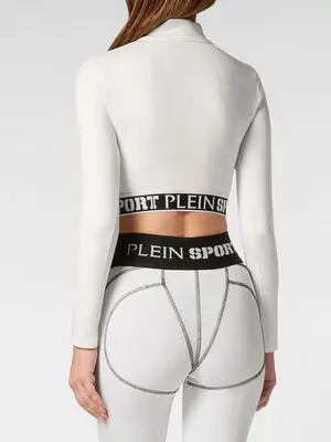 PLEIN SPORT Technical Stretch Cropped Top