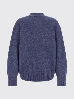 Attico Wool And Cashmere Crewneck Jumper With Embroidered Logo