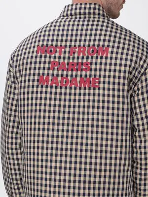 Drole De Monsieur Checkered Cotton Shirt Jacket