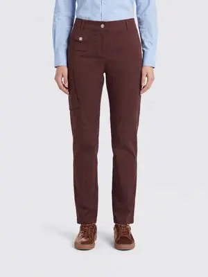 GANNI Slim Fit Stretch Organic Cotton Cargo Trousers - Brown