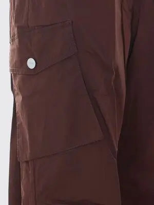 GANNI Slim Fit Stretch Organic Cotton Cargo Trousers - Brown