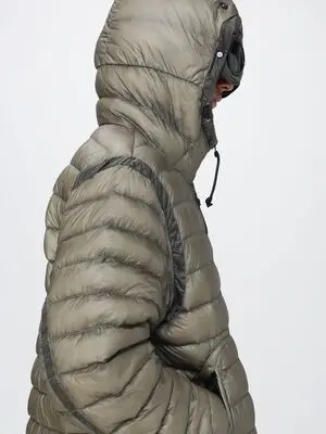 C.P. COMPANY D.d. Shell Goggle Down Jacket In Nylon With Hood And Lenses