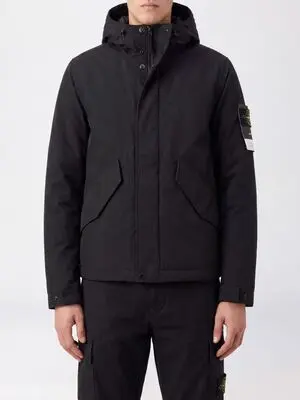 Stone Island Recycled Nylon Hooded Windbreaker Jacket With Compass Logo