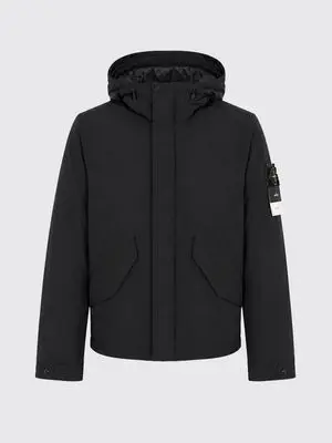 Stone Island Recycled Nylon Hooded Windbreaker Jacket With Compass Logo