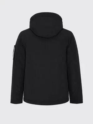 Stone Island Recycled Nylon Hooded Windbreaker Jacket With Compass Logo
