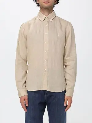 Polo Ralph Lauren Linen Button-down Shirt With Embroidered Pony Logo - Brown