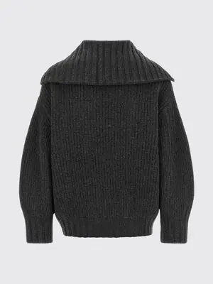 Attico Relaxed Fit Virgin Wool And Cashmere Half-zip Polo Jumper