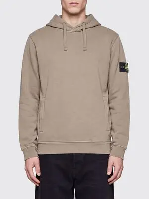 Stone Island Cotton Hoodie With Compass Logo Patch - Green