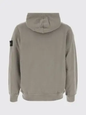 Stone Island Cotton Hoodie With Compass Logo Patch - Grey