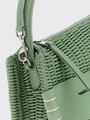 JW Anderson Medium Loafer Woven Leather Handbag - Sage