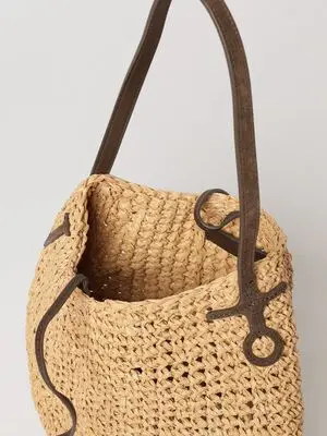JW Anderson Small Bulb Raffia Shoulder Bag