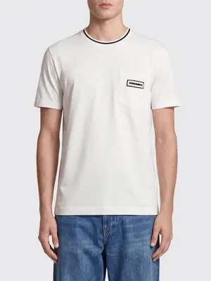 Dolce & Gabbana Cotton T-shirt With Patch Pocket And Contrast Trims - White