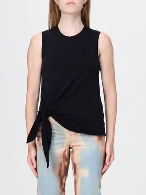 JW Anderson Sleeveless Cotton Top With Tie Detail - Black