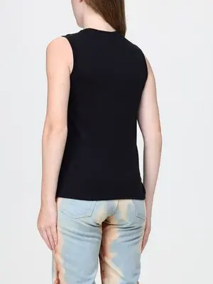 JW Anderson Sleeveless Cotton Top With Tie Detail - Black