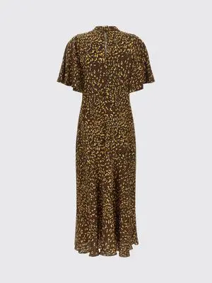 TWINSET Floral-print Viscose Short-sleeved Midi Dress