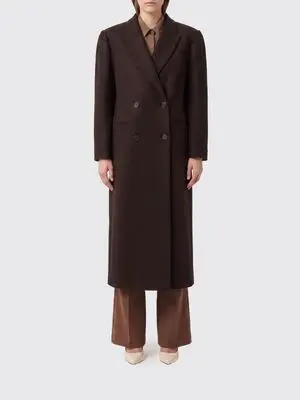 TWINSET Double-breasted Long Wool-blend Coat With Peak Lapels