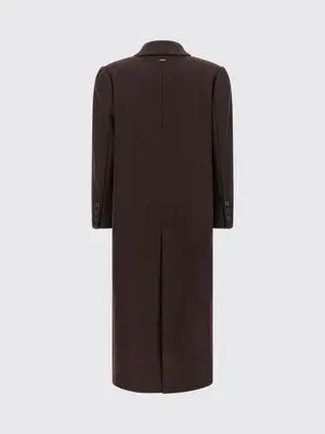 TWINSET Double-breasted Long Wool-blend Coat With Peak Lapels