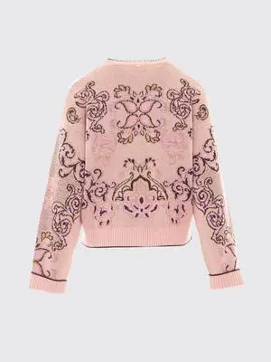 TWINSET Floral Pattern Wool & Cashmere Blend Jumper - Pink