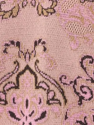 TWINSET Floral Pattern Wool & Cashmere Blend Jumper - Pink