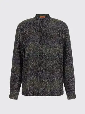 Missoni Sequin Mandarin Collar Long Sleeve Shirt - Multicolor