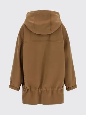 Max Mara Single-breasted Wool Hooded Coat With Zip Closure