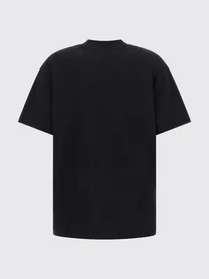 Off-White Slim Fit Cotton T-shirt With Logo Print And Dropped Shoulders - Black