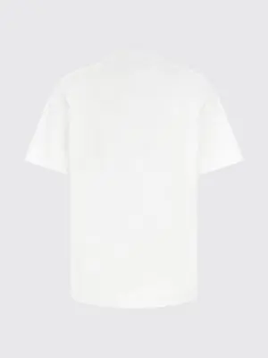 Off-White Slim Fit Cotton T-shirt With Logo Print And Dropped Shoulders - White
